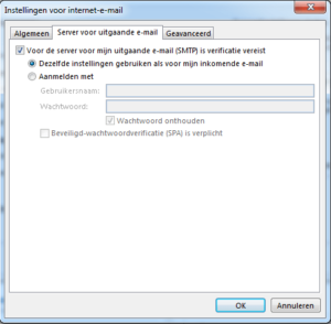 E-mailadres instellen in Microsoft Outlook 2013 - Support Hosting2GO